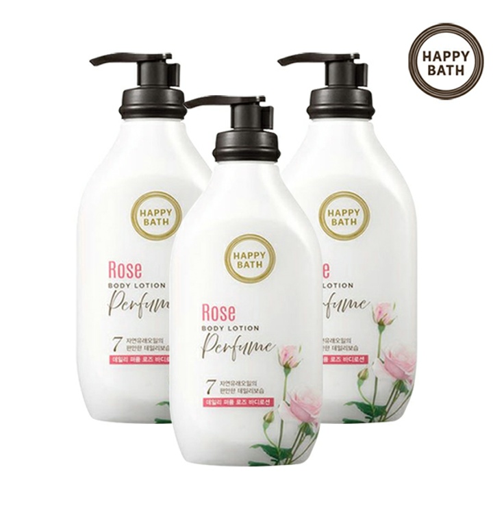 해피바스 로즈데일리퍼퓸 바디로션 450ml X3 모음전 티몬