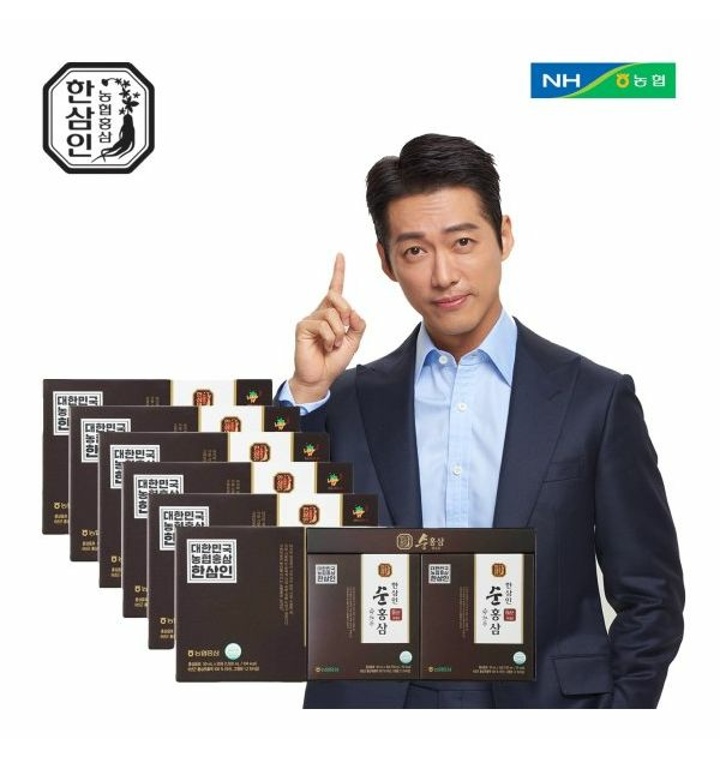 [농협홍삼 한삼인] New순홍삼 50ml X 30포 6세트 쇼핑백 티몬