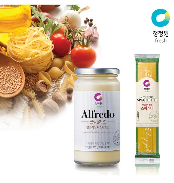 청정원 알프레도 파스타소스 350g 스파게티면 250g 티몬