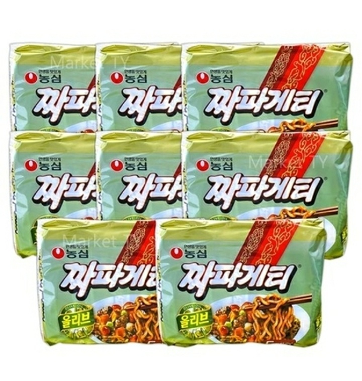 농심 올리브 짜파게티 140g X 5개입 X 8팩 라면 냉면 메밀 사리 소바 티몬