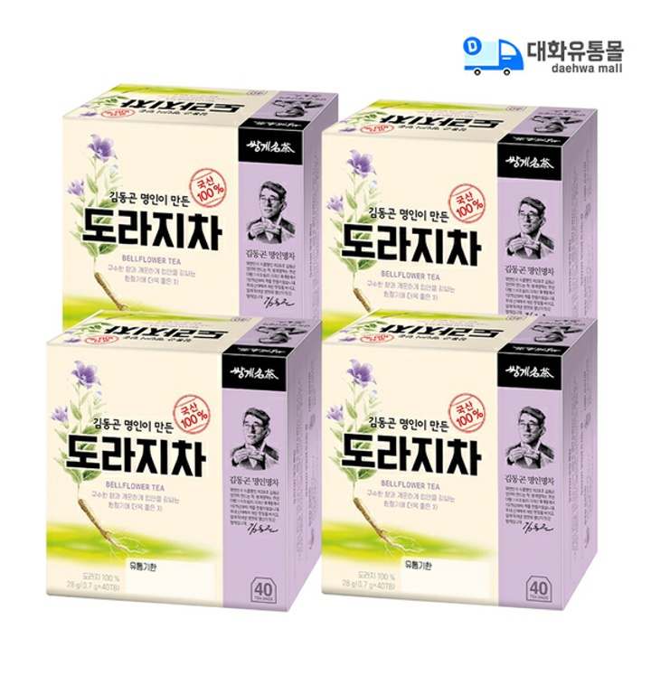 쌍계명차 김동곤명인 도라지차 40tx4개 160t 티몬