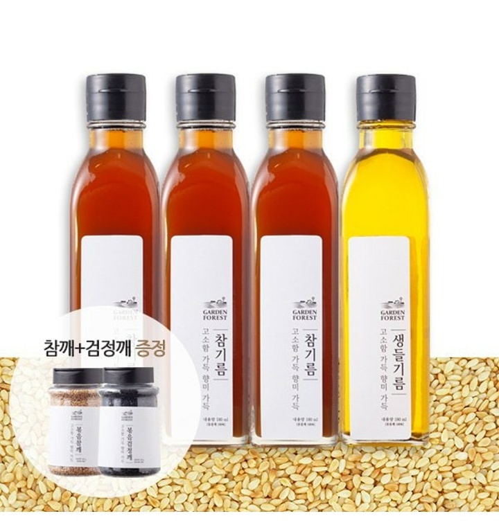 우리농산 수입산 참기름3병 생들기름1병 참깨 검정깨 증정 274858 티몬