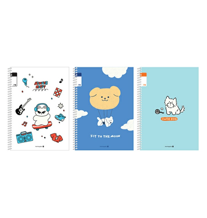 모닝글로리 1200 초등 스프링 노트 3 6 무제 21줄 B 여 공책 티몬