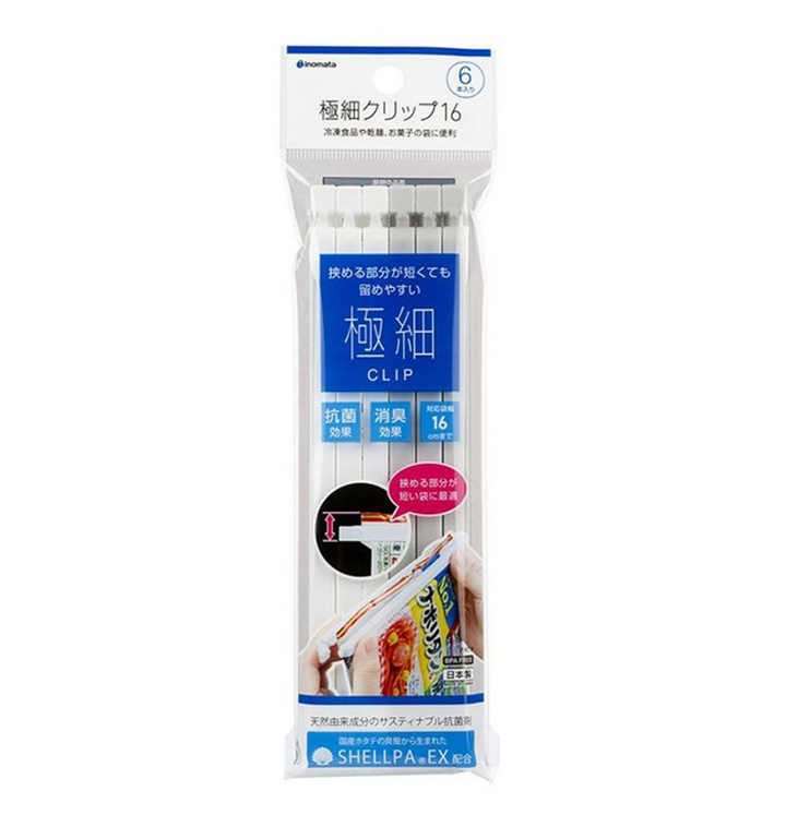 초슬림밀봉집게 초슬림 밀봉 집게 16cm 6개입 4p 과자 봉투 밀폐 클립 봉투클립 티몬
