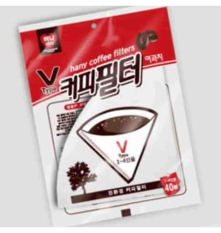 블라젯 V형 커피필터 여과지 40매 1 4인용 식품용 펄프 종이 드리퍼 메이커 추출 티몬