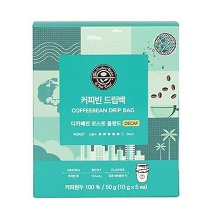 커피빈 드립백 디카페인 로스트 10g 5t 믹스커피 커피믹스 아메리카노 티몬