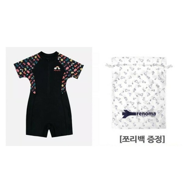 [레노마수영복]여아 반팔 집업 반신 수영복 Gs2d864bk 티몬